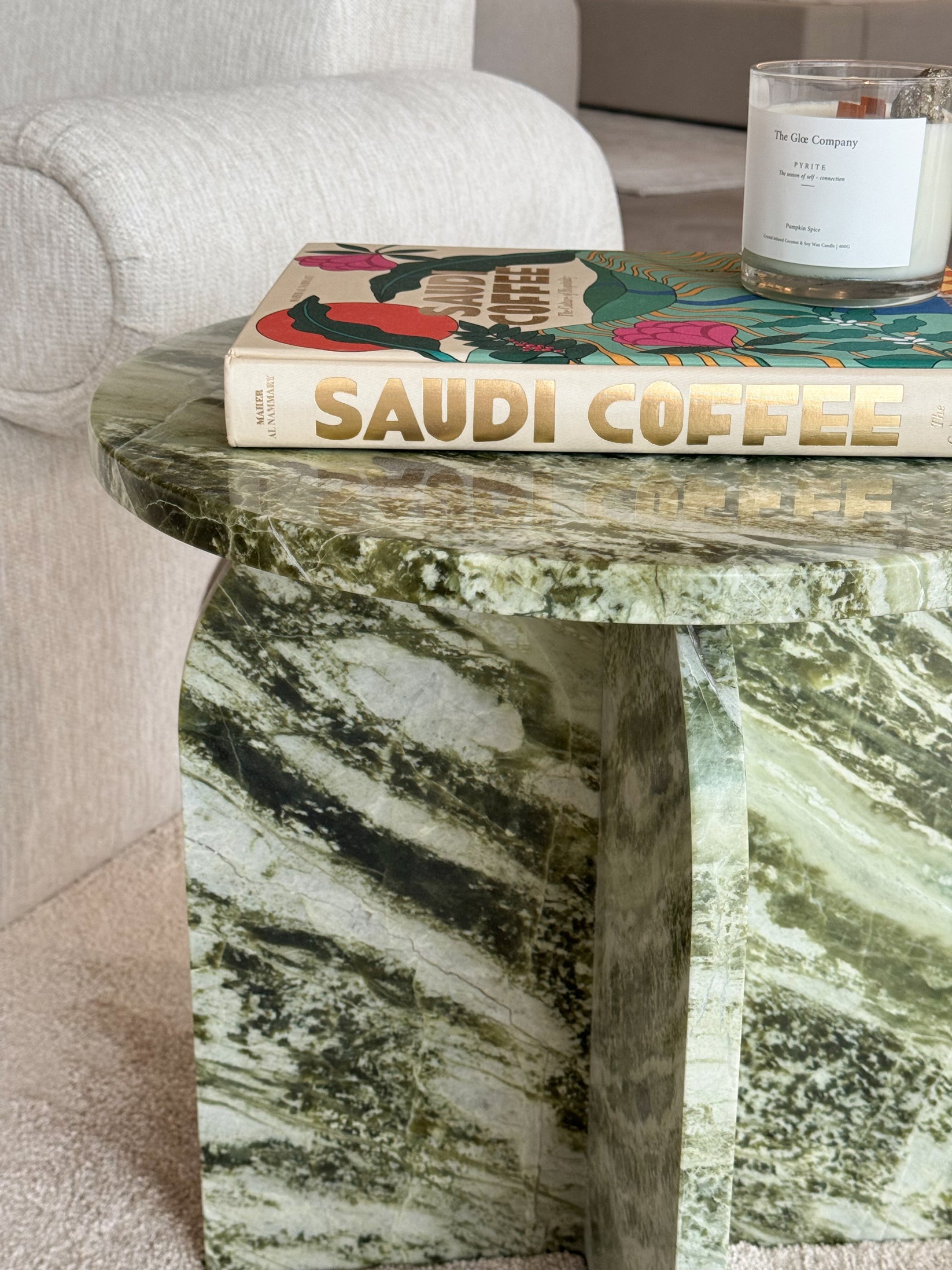 Buy Jenni Green Marble Side Table Online in Dubai, UAE - Palm Living