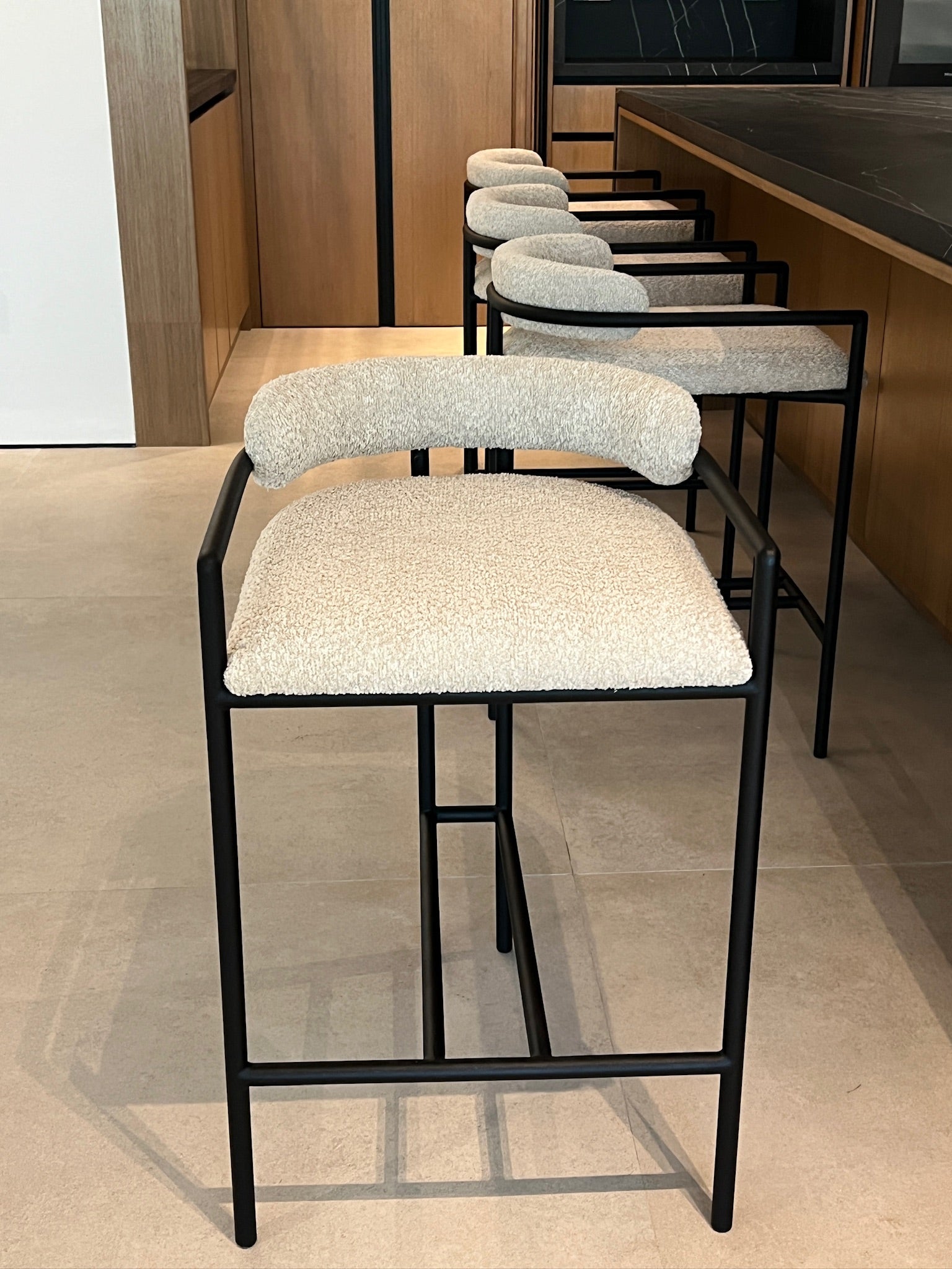 Buy Leo Boucle Bar Stool Online in Dubai, UAE - Palm Living