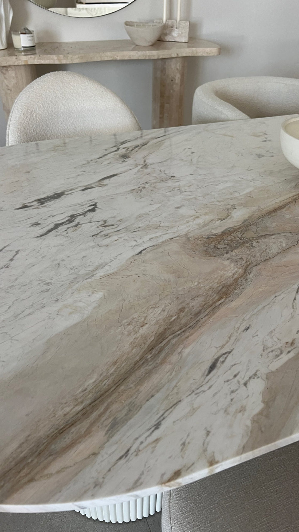 Buy Alexandra Calacatta Greek Marble Dining Table Online in Dubai, UAE ...